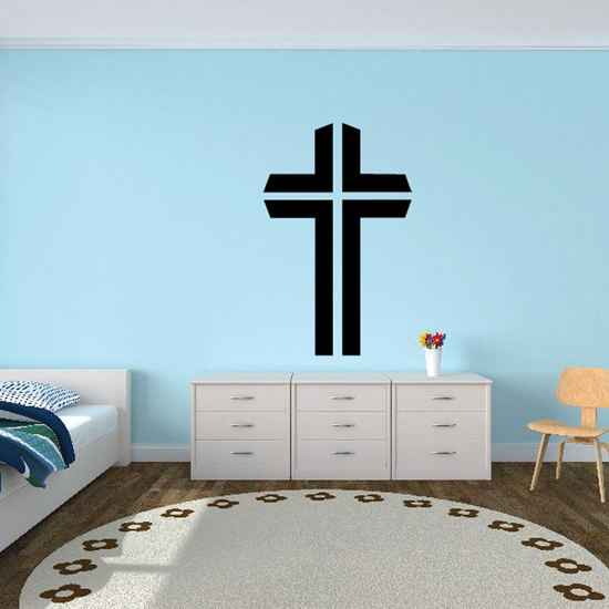 Bordered Cross Decal