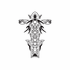 Intricate Cross with Tribal Swoops Decal