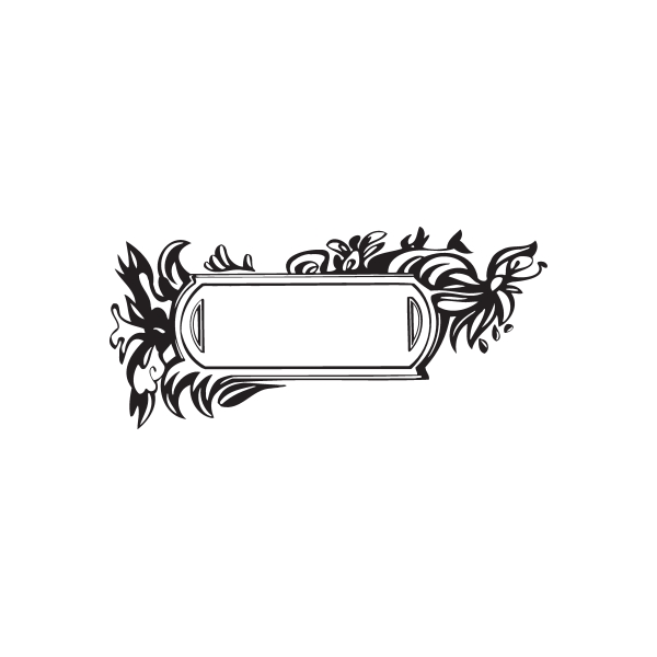 Flower Frame Wall Decal - Vinyl Decal - Car Decal - DC 8003