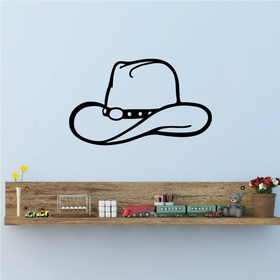 Cowboy Hat Wall Decal - Vinyl Decal - Car Decal - NS002
