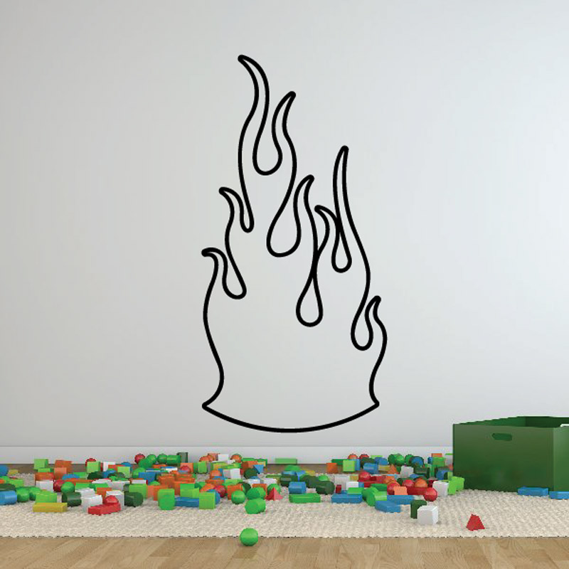 Round Ghost Flames Car Decal - Vinyl Decal - Wall Decal - CF014