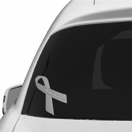 Asthma Awareness Ribbon Vinyl Sticker