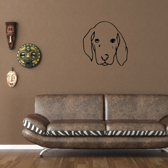 Dog Head Outline Decal