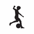 Child Soccer Player Dribbling Decal