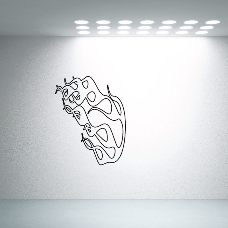 Fireball Ghost Flames Car Decal - Vinyl Decal - Wall Decal - CF346