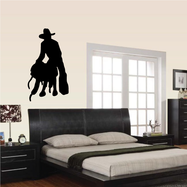 Cowboy Wall Decal - Vinyl Decal - Car Decal - 057
