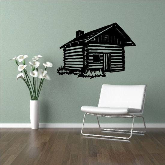 Private Log Cabin Decal