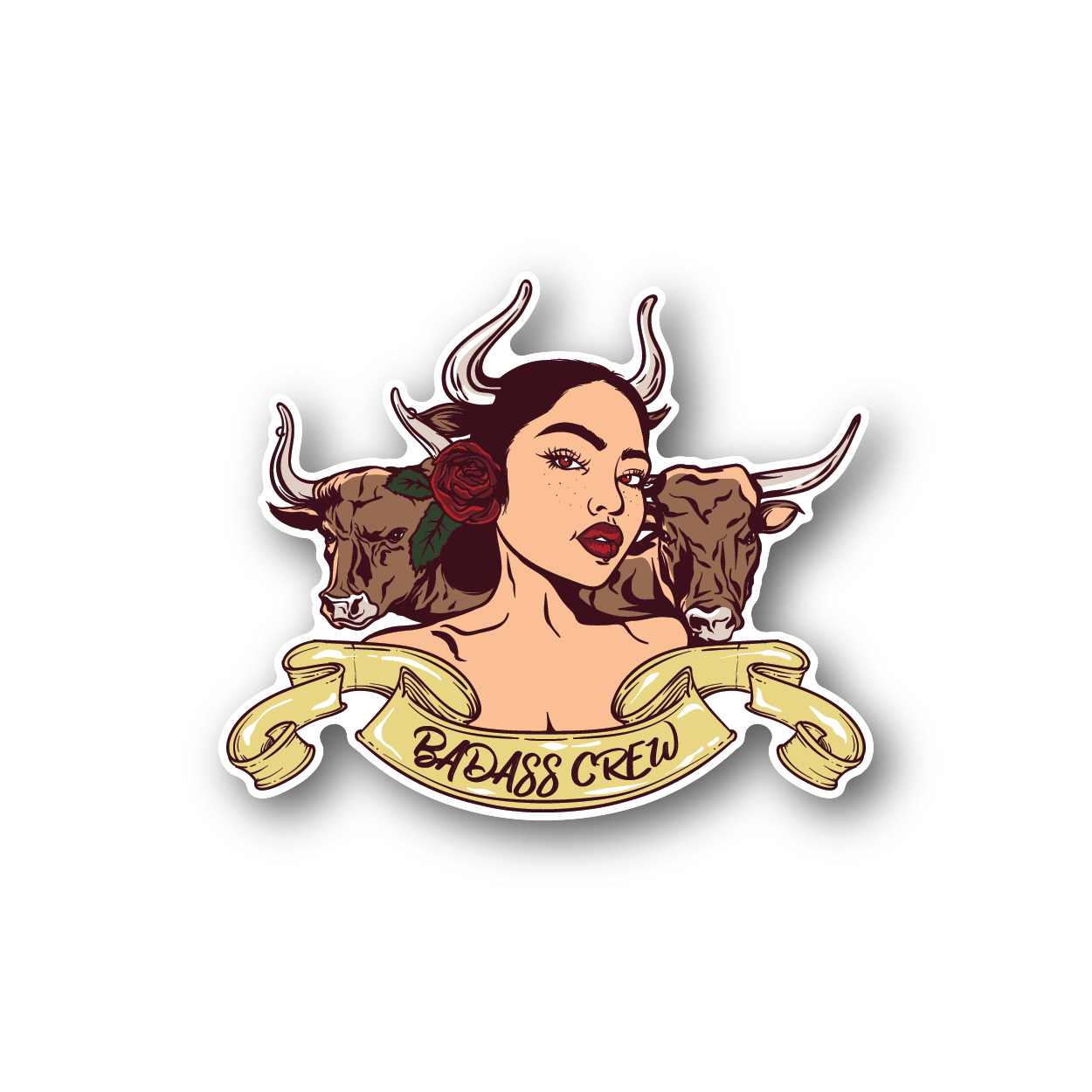 Badass Crew Bull Sticker