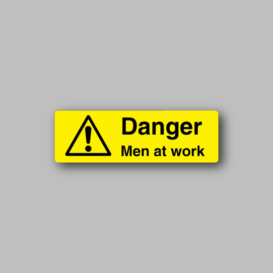 Danger Men At Work Sticker