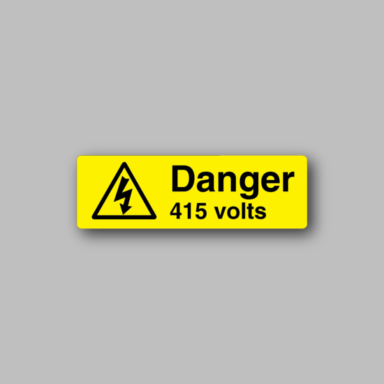 Danger 415 Volts Sticker