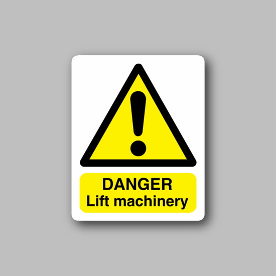Danger Lift Machinery Sticker
