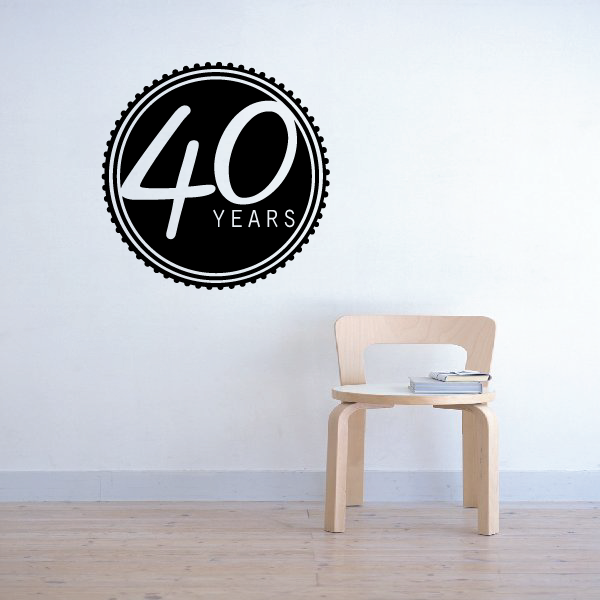 40 Years Celebration Decal