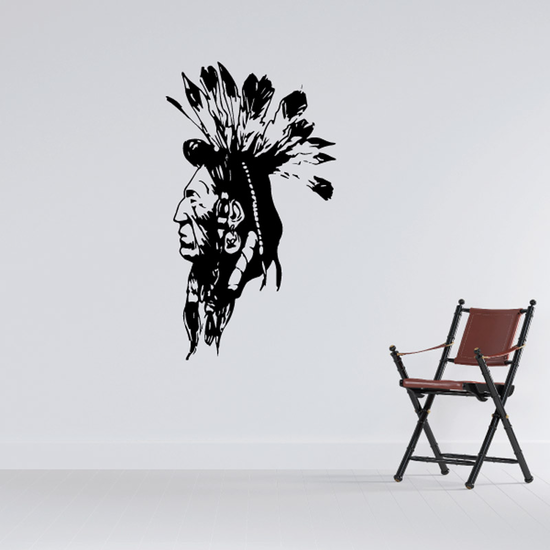 Feather Mohawk Native American Decal