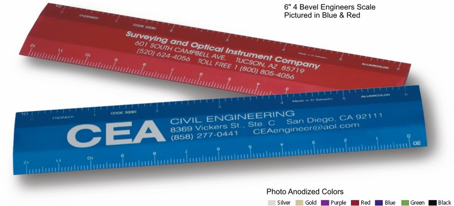 Engineering Scale Rulers 6" Custom imprint company logo on engineers ...