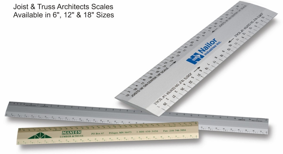 Architects Joist & Truss ruler 3/32, 3/16 & 1/8", 1/4" = 1 foot ...