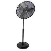 Schaefer 36" Black Fan with Pedestal Stand - 36PFR-B