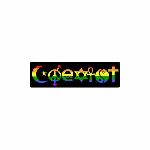 Bumper Sticker - Rainbow Coexist
