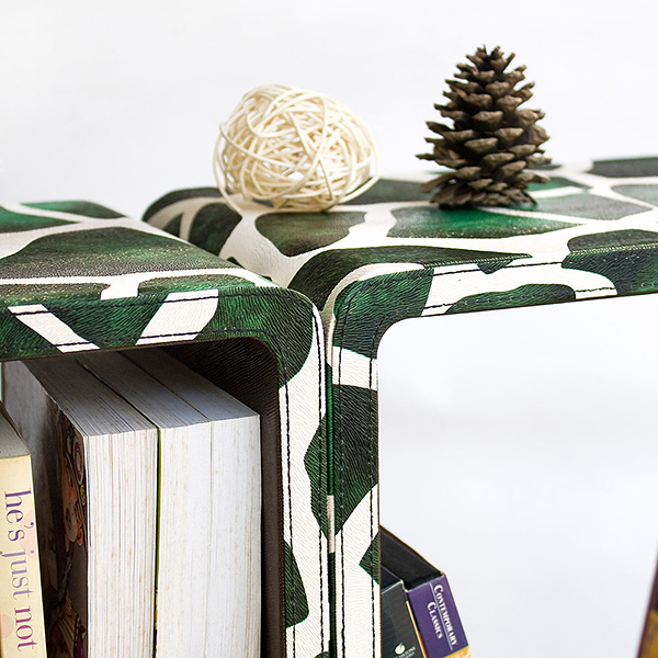 Trista - [Green Giraffe] Square Leather Wall Shelf / Bookshelf ...