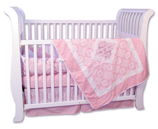 VERSAILLES PINK- 4 PC CRIB SET