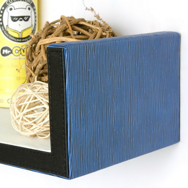 Trista - [Stripe Figure] U-Shaped Leather Wall Shelf / Bookshelf ...