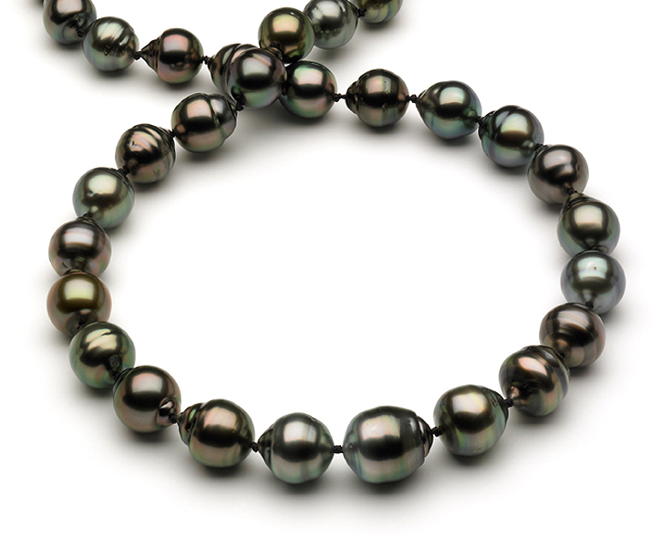 8 x 10mm Tahitian Pearl Necklace Circle Baroque | American Pearl
