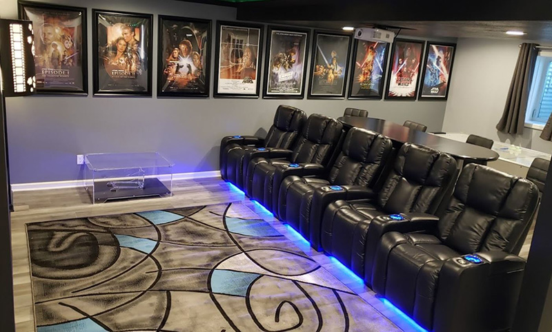 HT Design Hamilton Row of 4 Curved Theater Seating