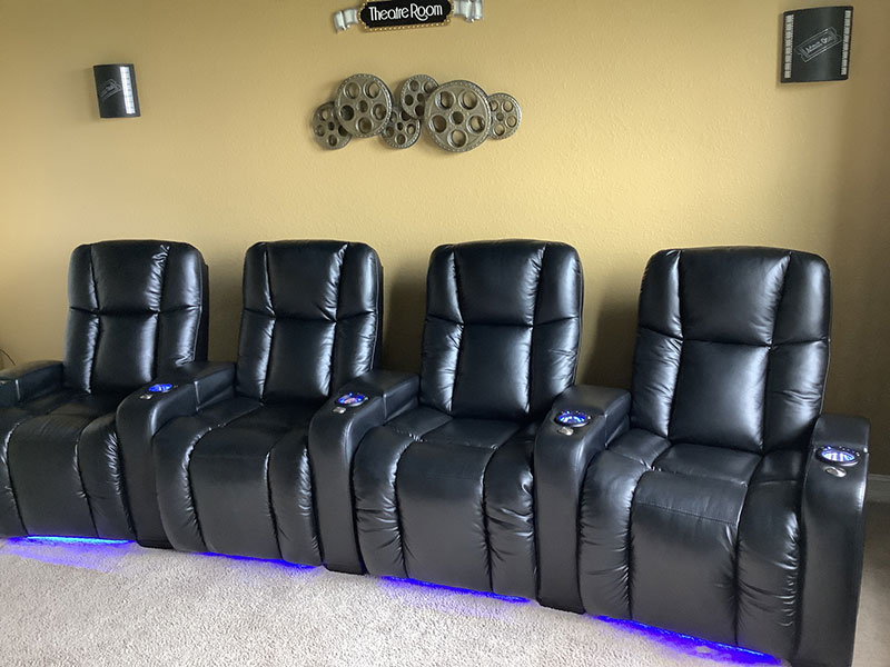 HT Design Hamilton Row of 4 Curved Theater Seating