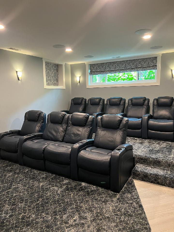 HT Design Sheffield Home Theater Seating with Power Headrest