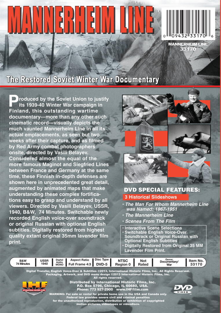 Mannerheim Line (Russian Winter War) DVD