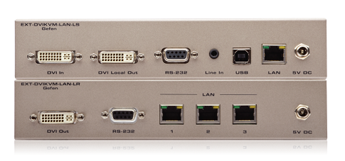 EXT-DVIKVM-LAN-LTX - DVI KVM over IP Extender w/ Local DVI Output ...