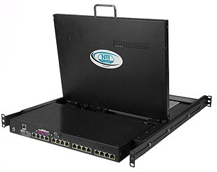 RACKMUX-T15-RS16 - NTI Rackmount Terminal Drawer w/ 16 Port Console Switch