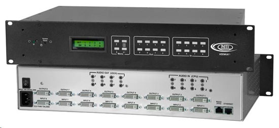 SM-16X16-DVIA-LCD - NTI 16x16 DVI Video Matrix Switch with Audio