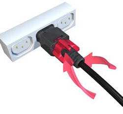 ZONIT zLock Dual - Locking C14 to Locking C15 Power Cord - 6.6ft Black ...
