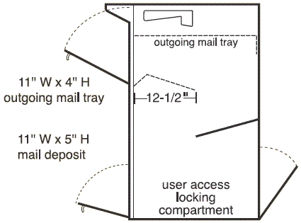 Extra Large Locking Aluminum Mail Chest / Mailbox