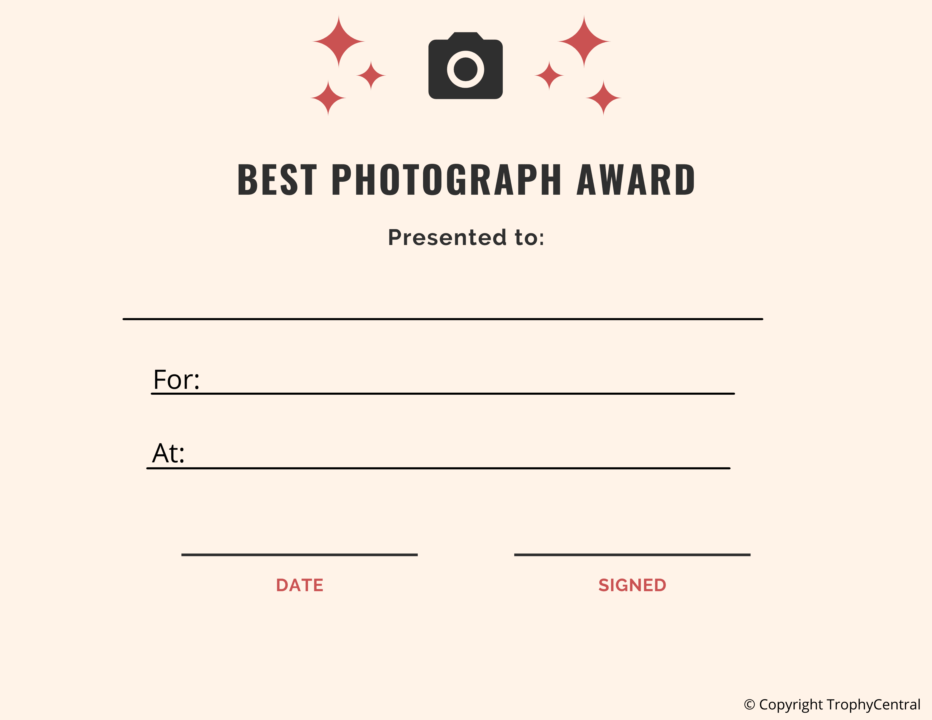 Prize Certificate Template