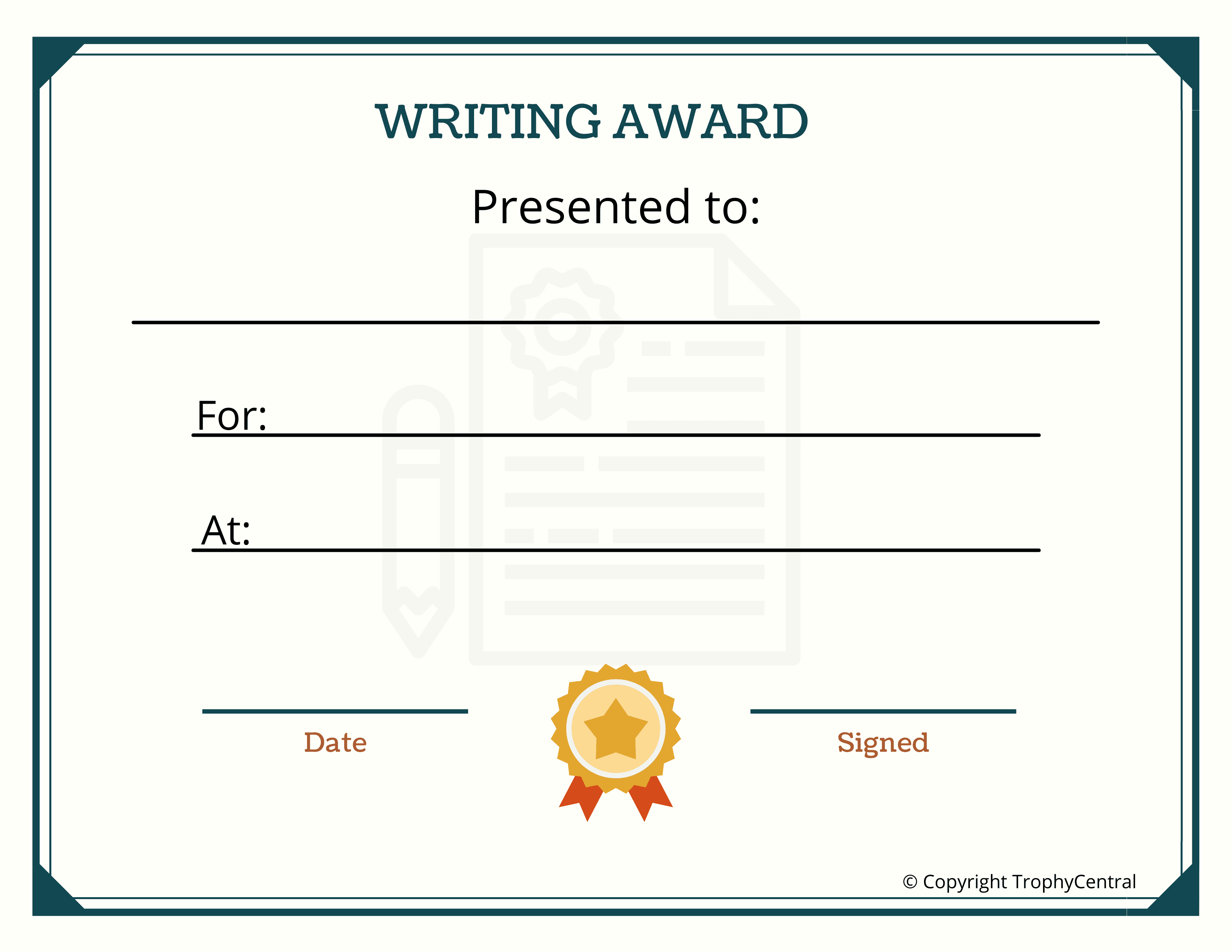 Certificate Award Templates