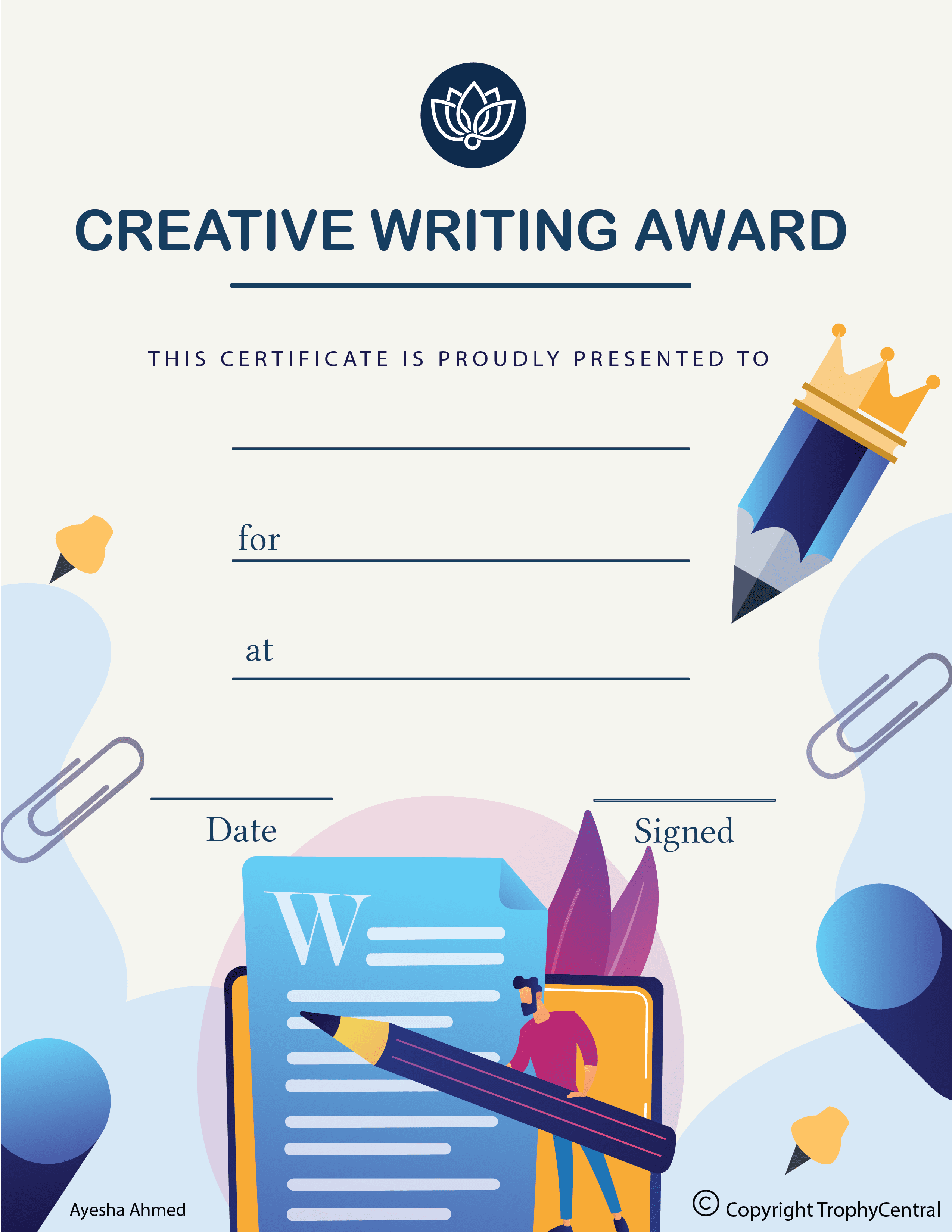 Creative Award Certificate Design
