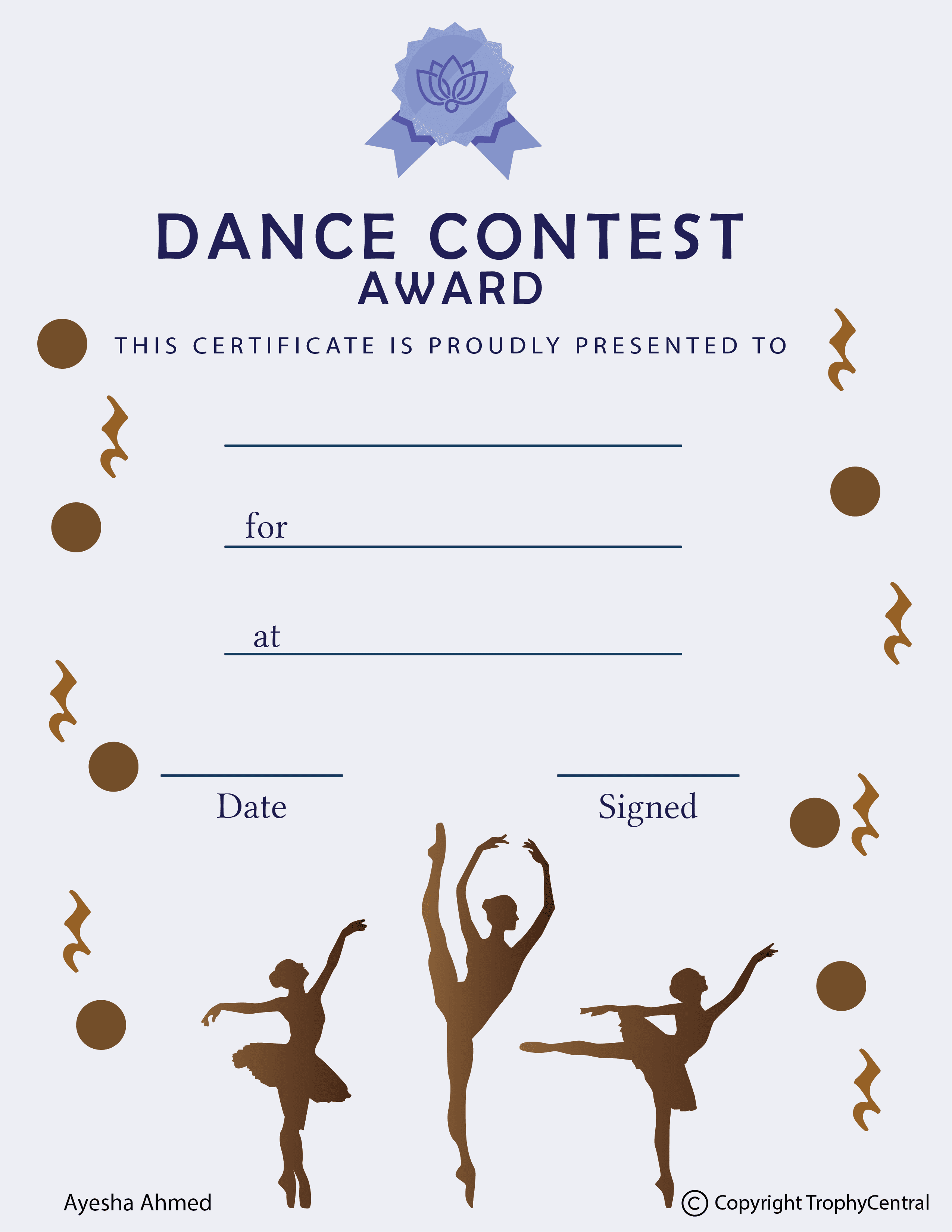 Pageant Certificate Template