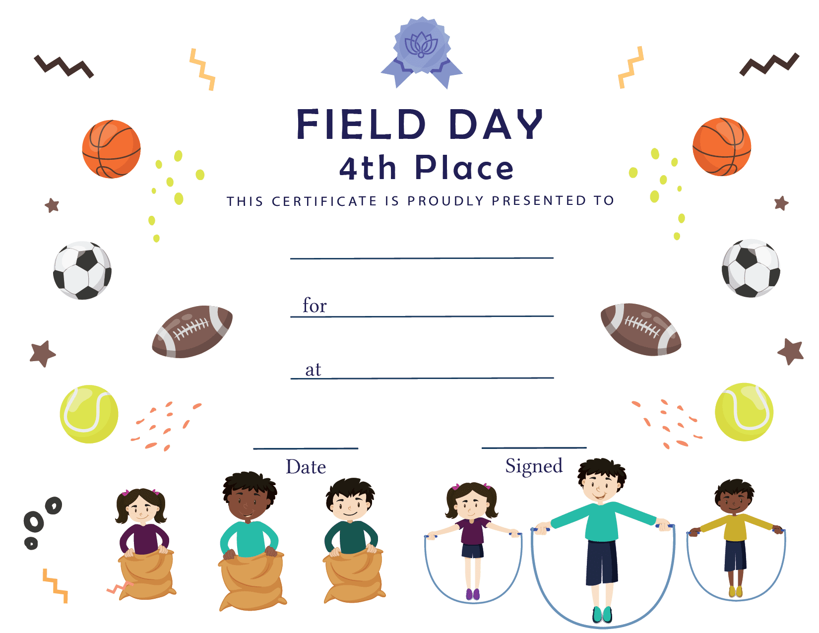 4th Place Field Day Template (Free) | Trophy Central