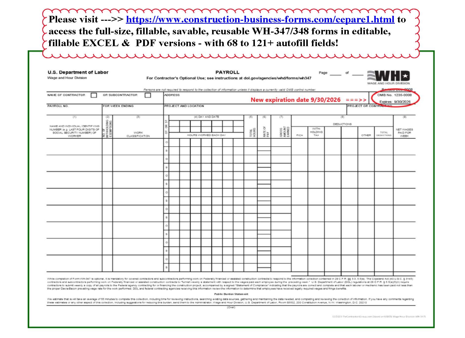 WH-347/348 - In-Depth Instructions For How To Fill In This Form