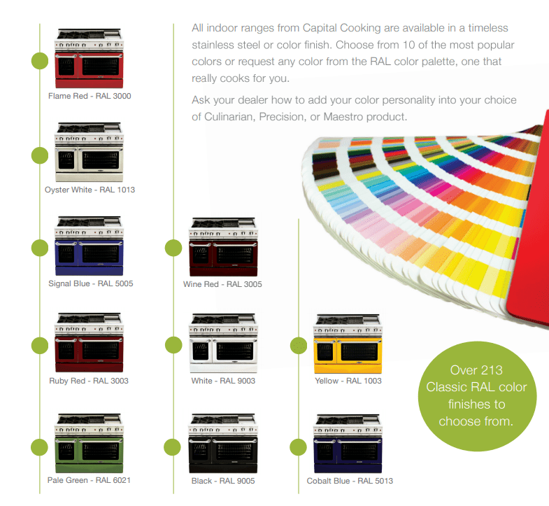 Capital Ranges Available in Custom Colors