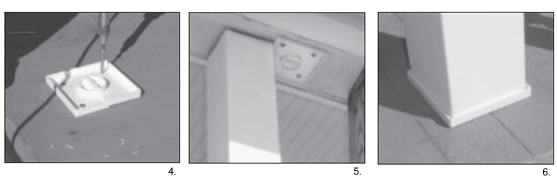 PVC Plain Square Post with Steel Core Installation