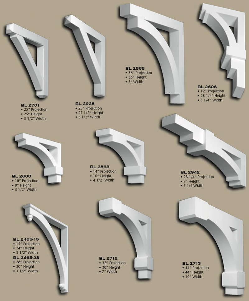Polyurethane Simple Brackets, page 1 from Vintage Woodworks