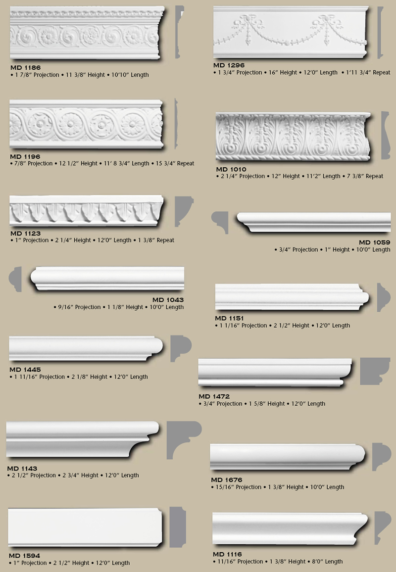 Polyurethane Chair Rail / Frieze, page 3 from Vintage Woodworks