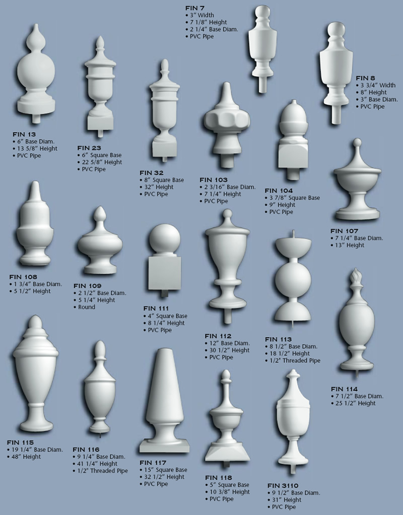 Polyurethane Finials | High Density & Quality | Buy Online