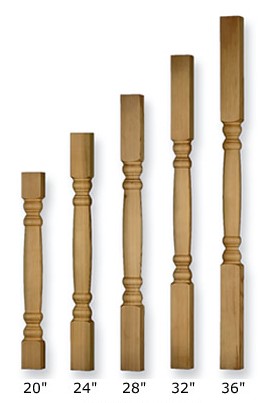 2" & 3" Cedar Balusters | Buy Online | Fine Quality Spindles