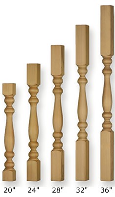 2" & 3" Cedar Balusters | Buy Online | Fine Quality Spindles