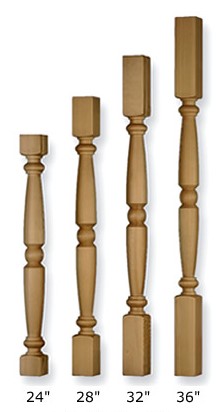 2" & 3" Cedar Balusters | Buy Online | Fine Quality Spindles
