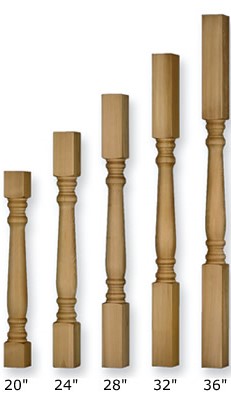 2" & 3" Cedar Balusters | Buy Online | Fine Quality Spindles
