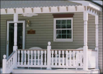 Photos of Handrails, Subrails, and Bottom Rails on Porches from Vintage ...